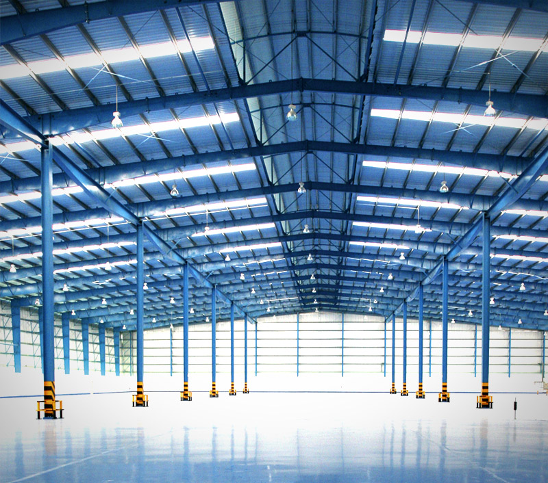 Pre-engineered steel buildings.