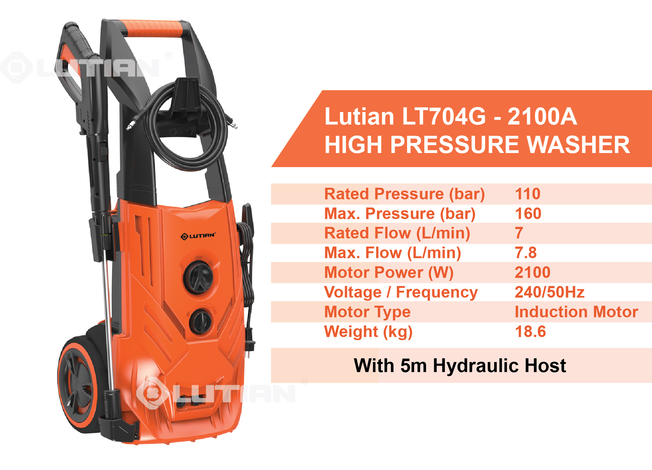 Lutian LT704G - 2100A HIGH PRESSURE WASHER